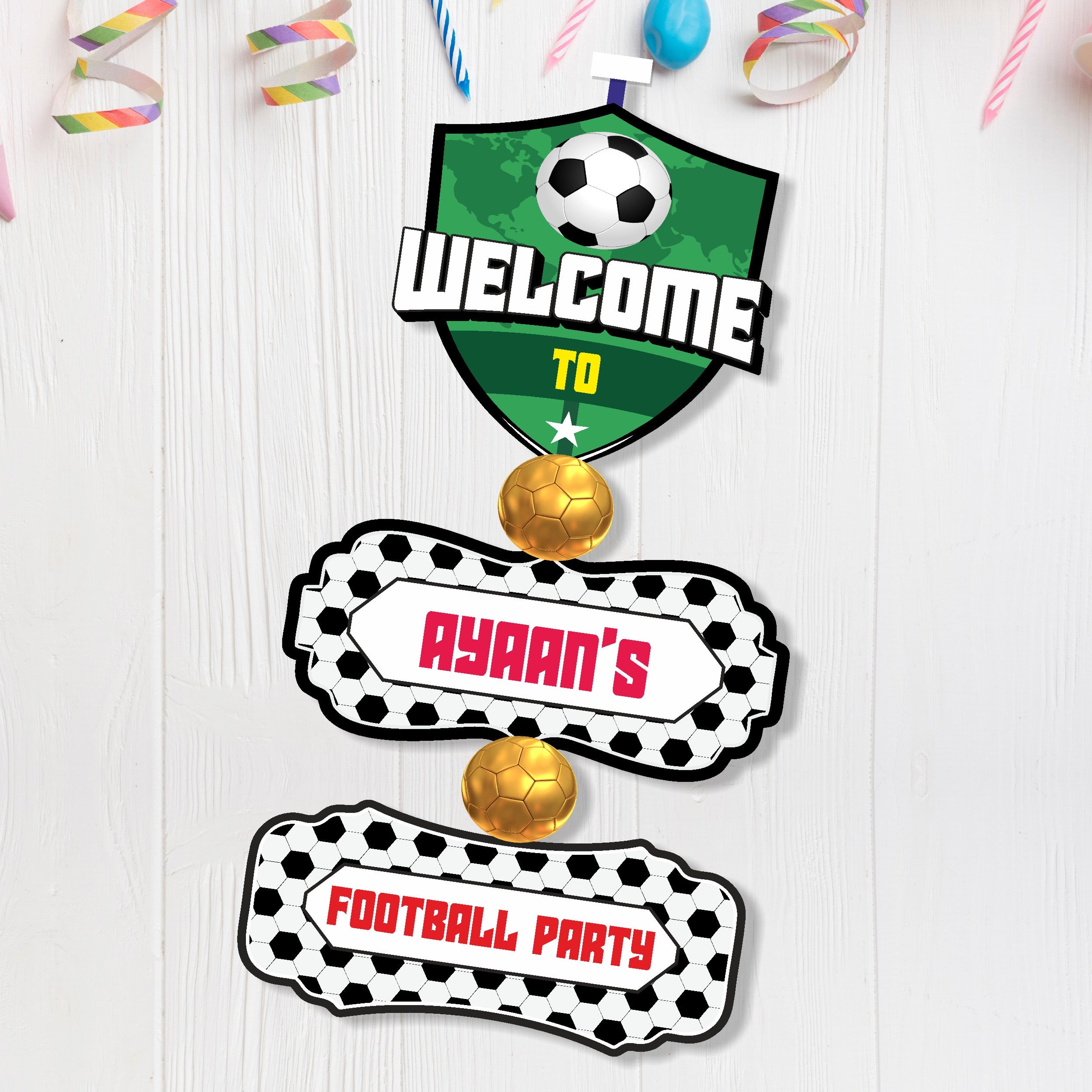 Football Theme Door Poster – Blu Party