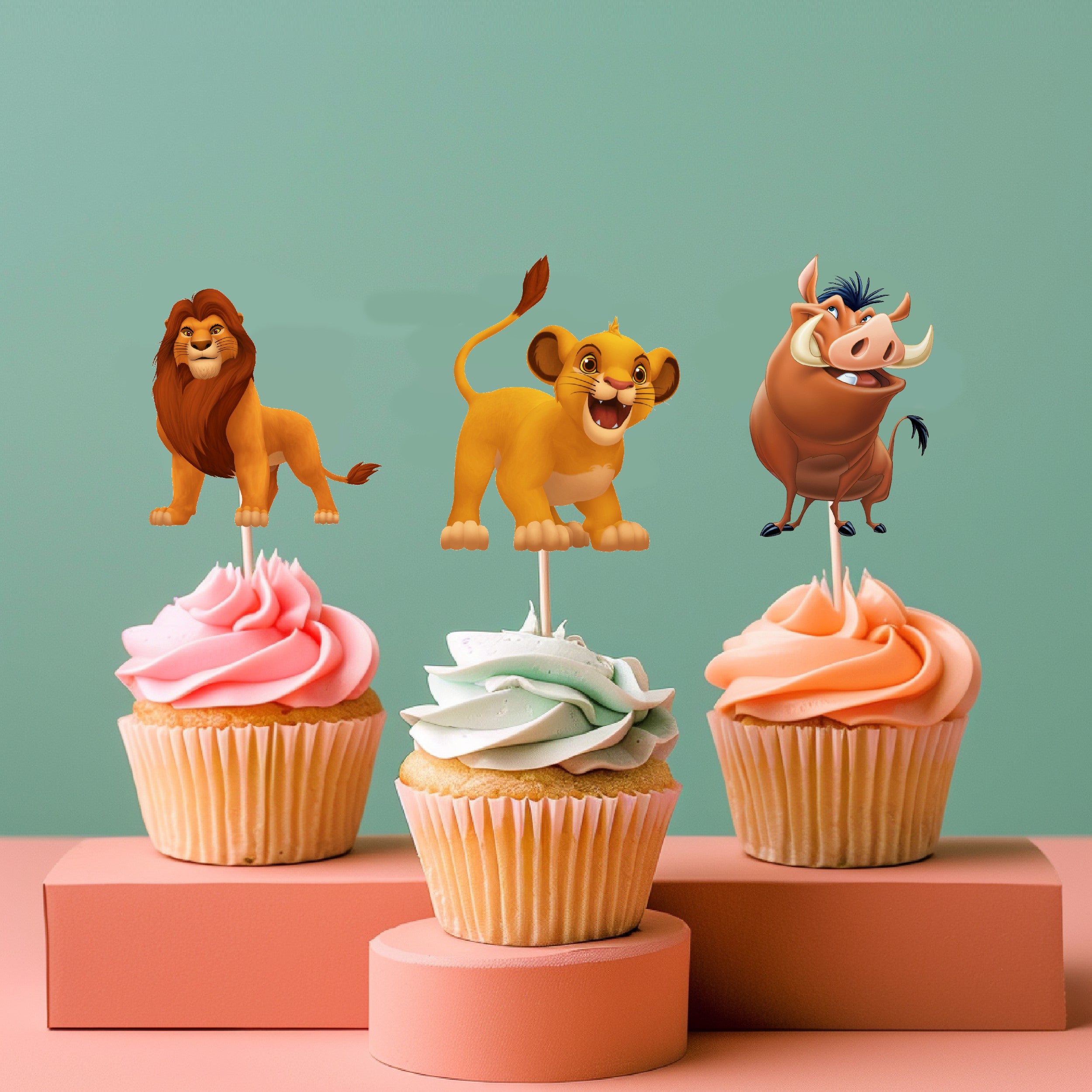 Lion King Theme Cupcake Topper – Blu Party