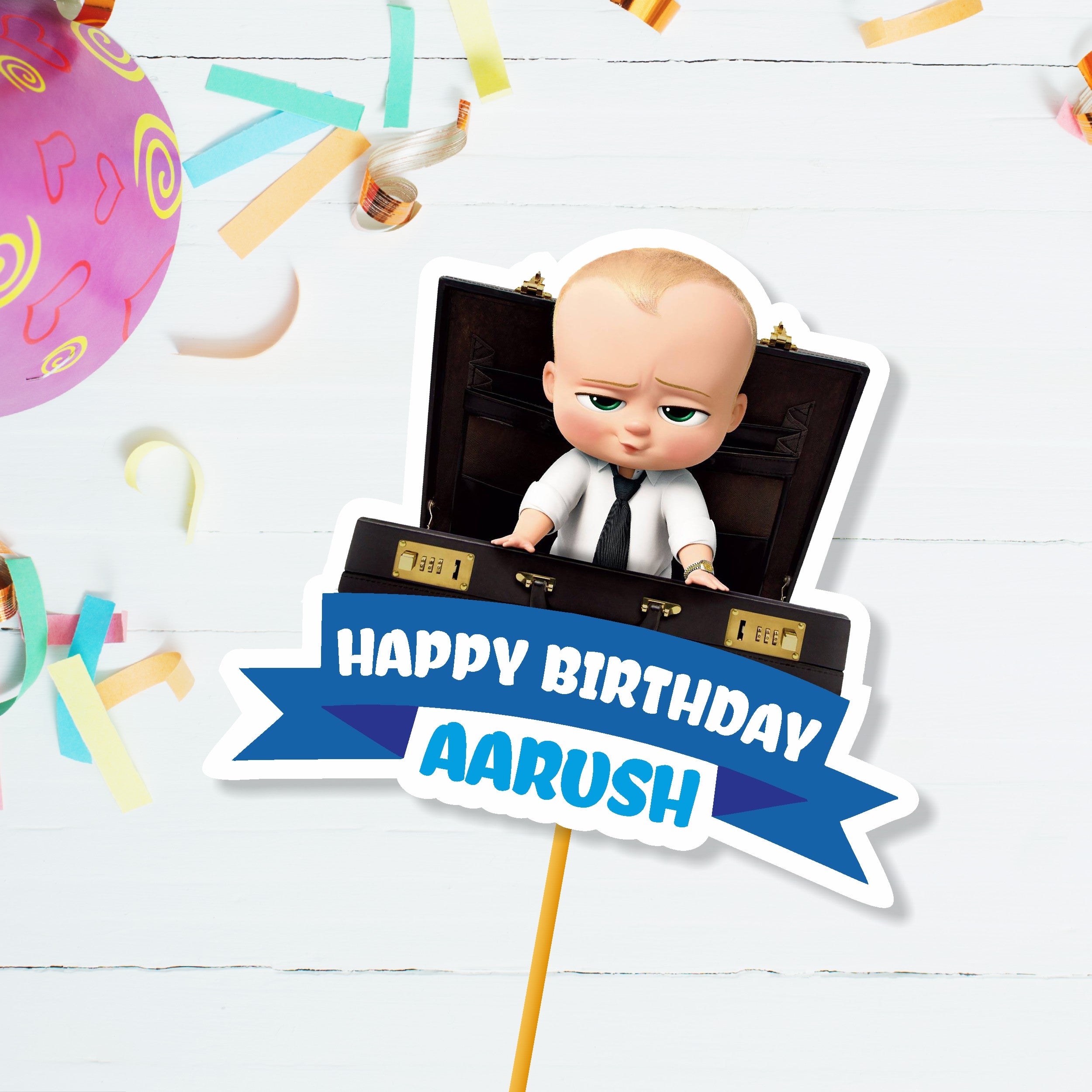 Boss Baby Theme Cake topper – Blu Party
