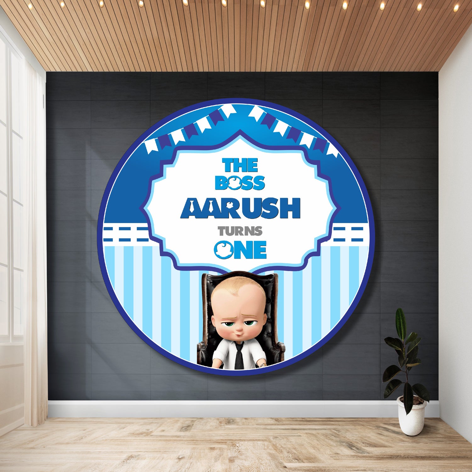 Boss Baby Round Backdrop – Blu Party