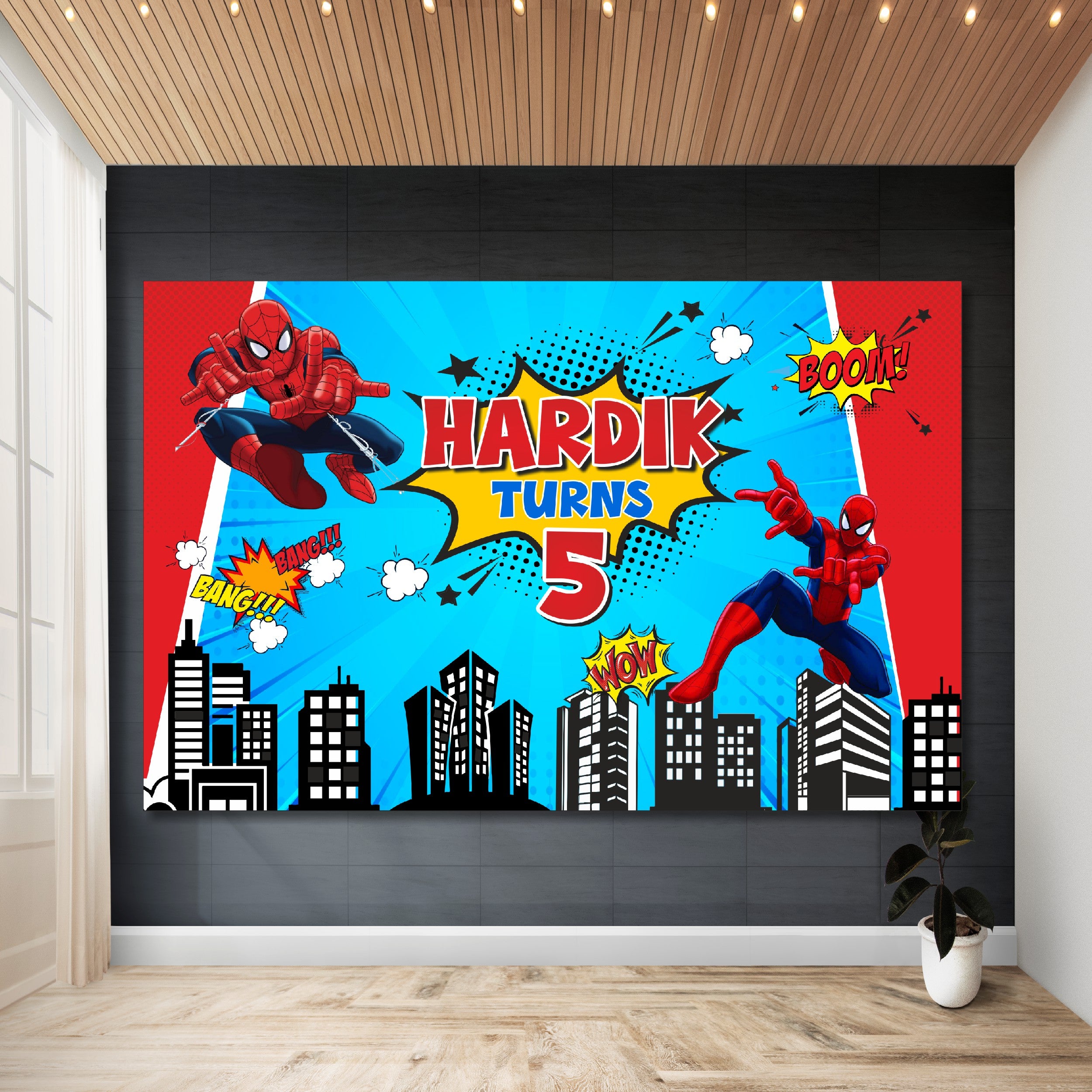 Spiderman Theme Backdrop – Blu Party