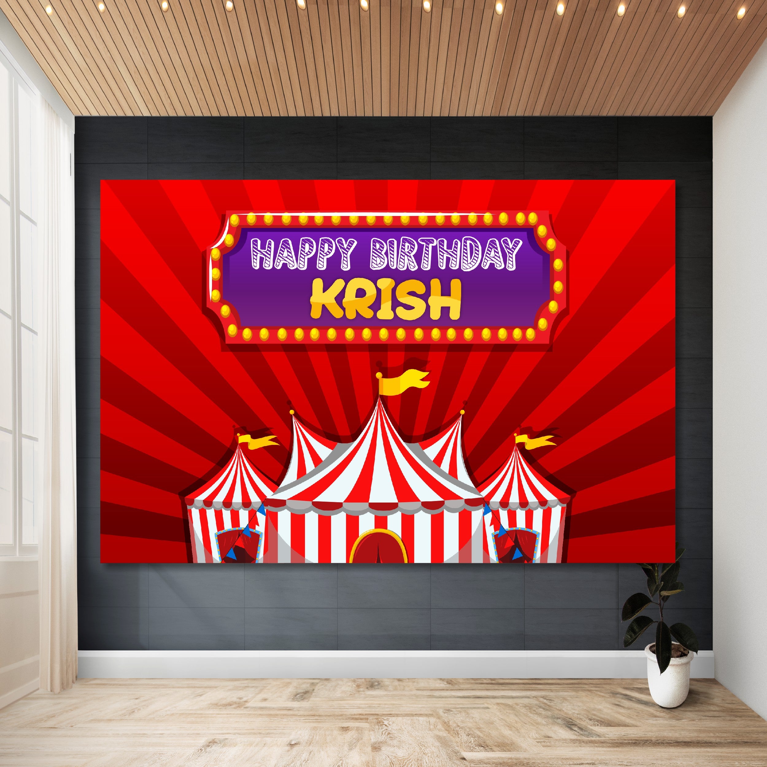 Carnival Theme Personalized Backdrop – Blu Party